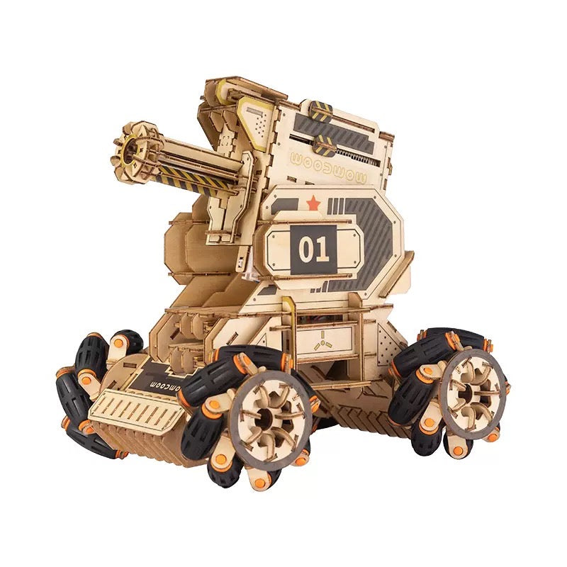 DIY homemade 4-in-1 programming mecha (wooden STEM toys, suitable for ...